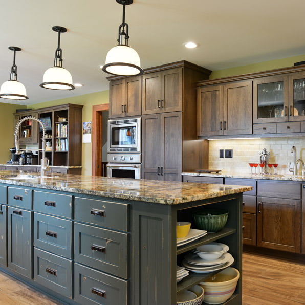 Crystal Cabinets Hickory Finishes | Custom Cabinets | Western Products